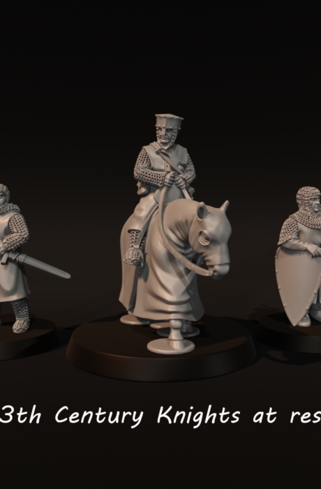 13th Century Knights with Swords 28/40mm - Day of Battle Games POD